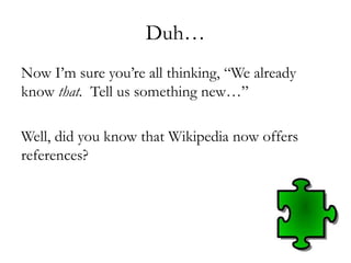 LLA 2014: Why Not Wikipedia? | PPT