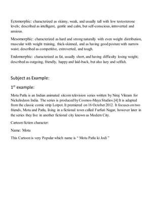 Body Type of Theory / William Sheldon's Theory / Biological Theory ...