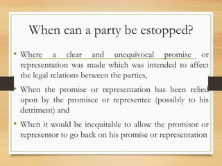 Doctrine of Estoppel | PPTX