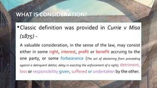 Introduction to Consideration | PPTX
