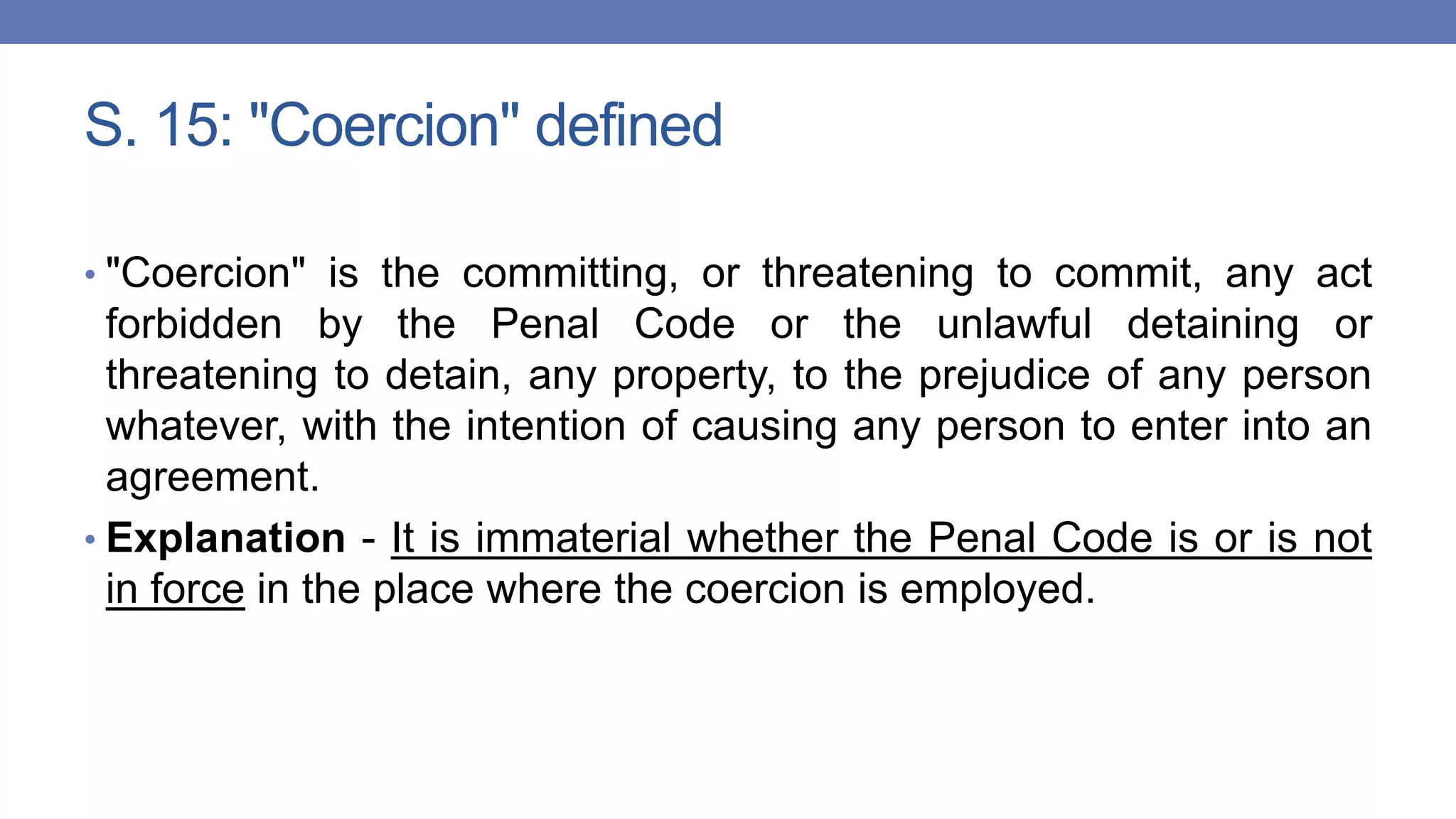 Vitiating Elements in Formation of Contract: Duress and Undue Influence ...