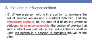 Vitiating Elements in Formation of Contract: Duress and Undue Influence ...