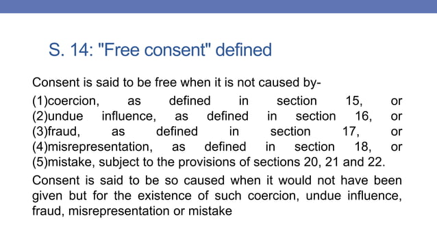 Vitiating Elements in Formation of Contract: Duress and Undue Influence ...