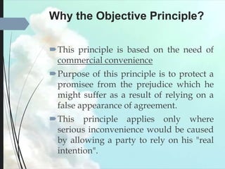 Agreement in Contract: Objective Principle | PPT