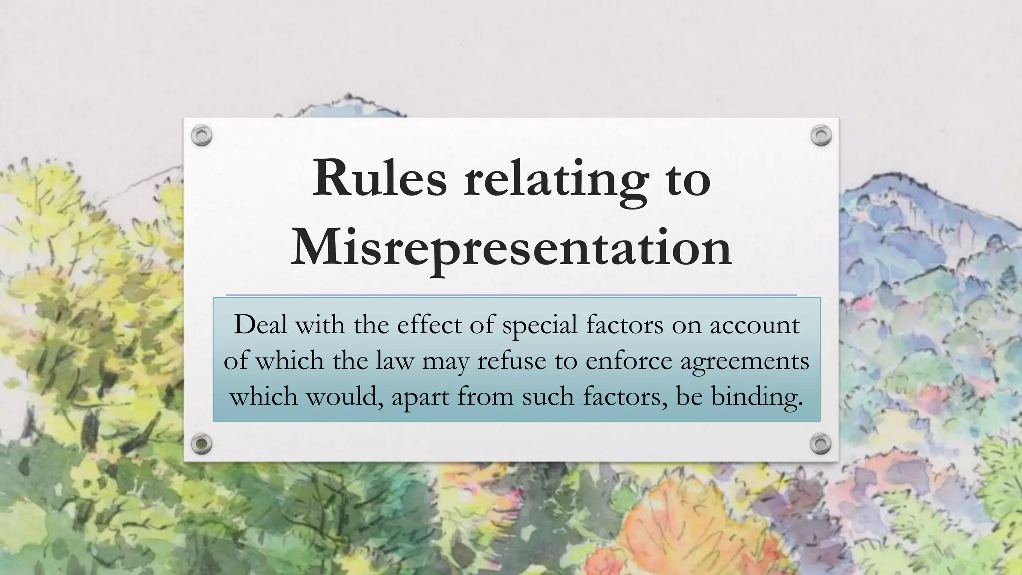 Misrepresentation and Fraud | PPTX