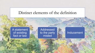 Misrepresentation and Fraud | PPTX