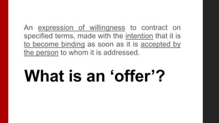 Introduction to Offer and Invitation to Treat | PPTX