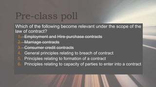 Scope of Law of Contract | PPT