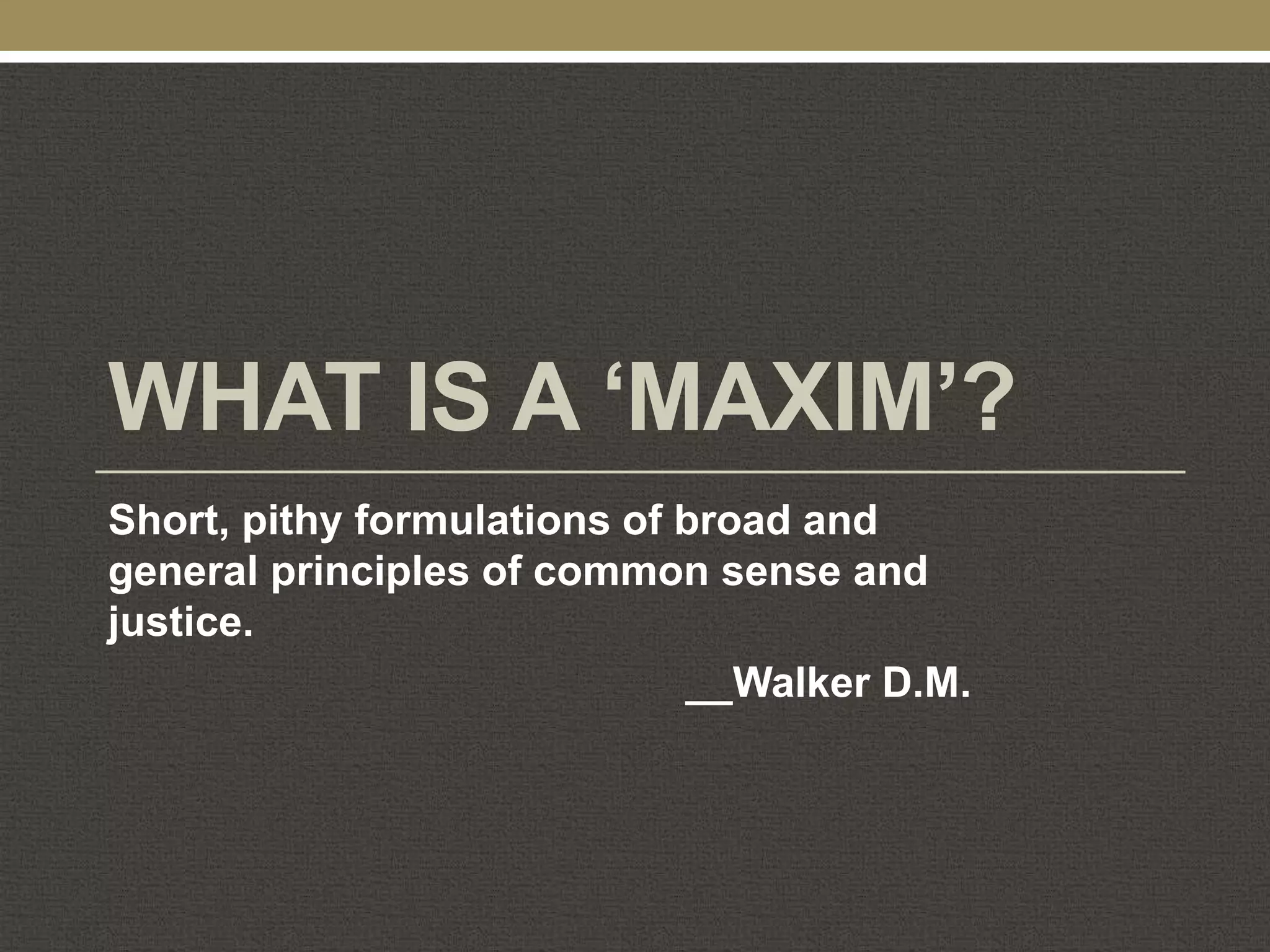 Maxims of Equity and Their Applications in Bangladesh | PPTX