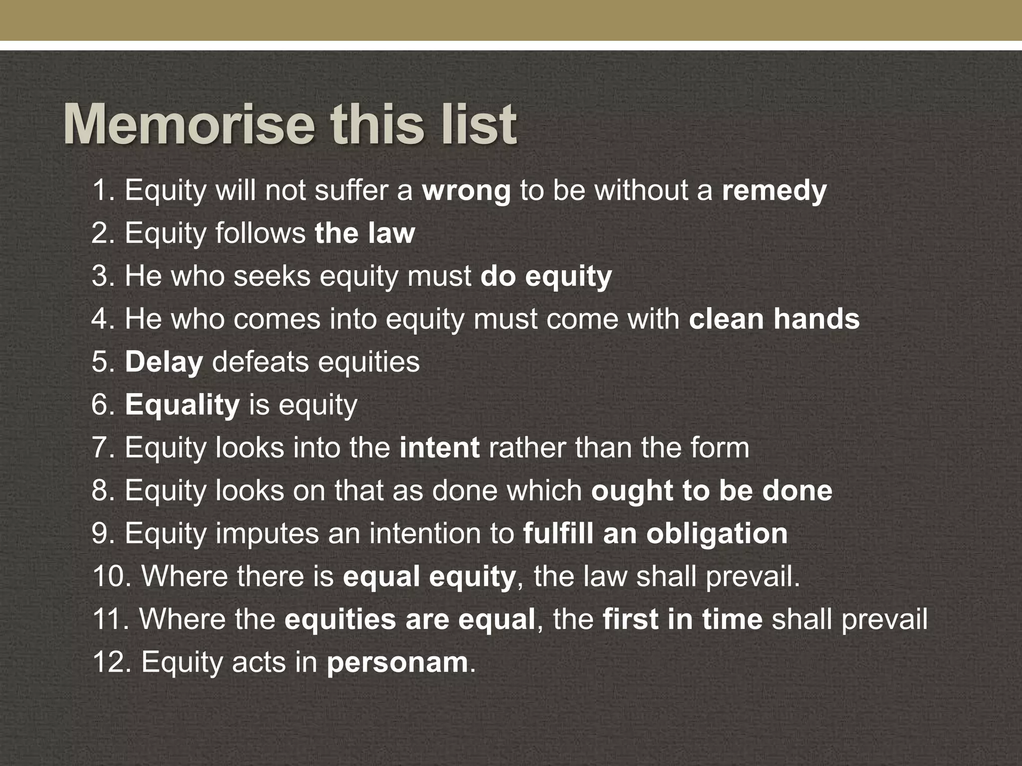 Maxims of Equity and Their Applications in Bangladesh | PPTX