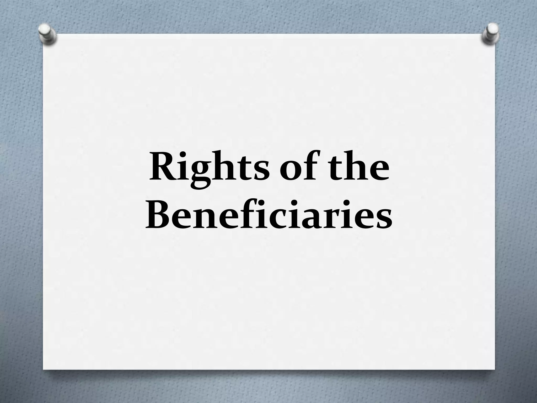 Principles of Trust: Beneficiaries and Trustees | PPTX