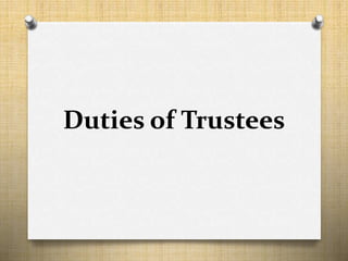 Principles of Trust: Beneficiaries and Trustees | PPTX | Real Estate Buying and Selling | Real ...