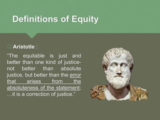 Understanding Equity and Common Law | PPTX