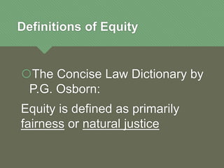 Understanding Equity and Common Law | PPTX