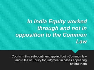 Recognition of Equity in the Indian Subcontinent | PPTX