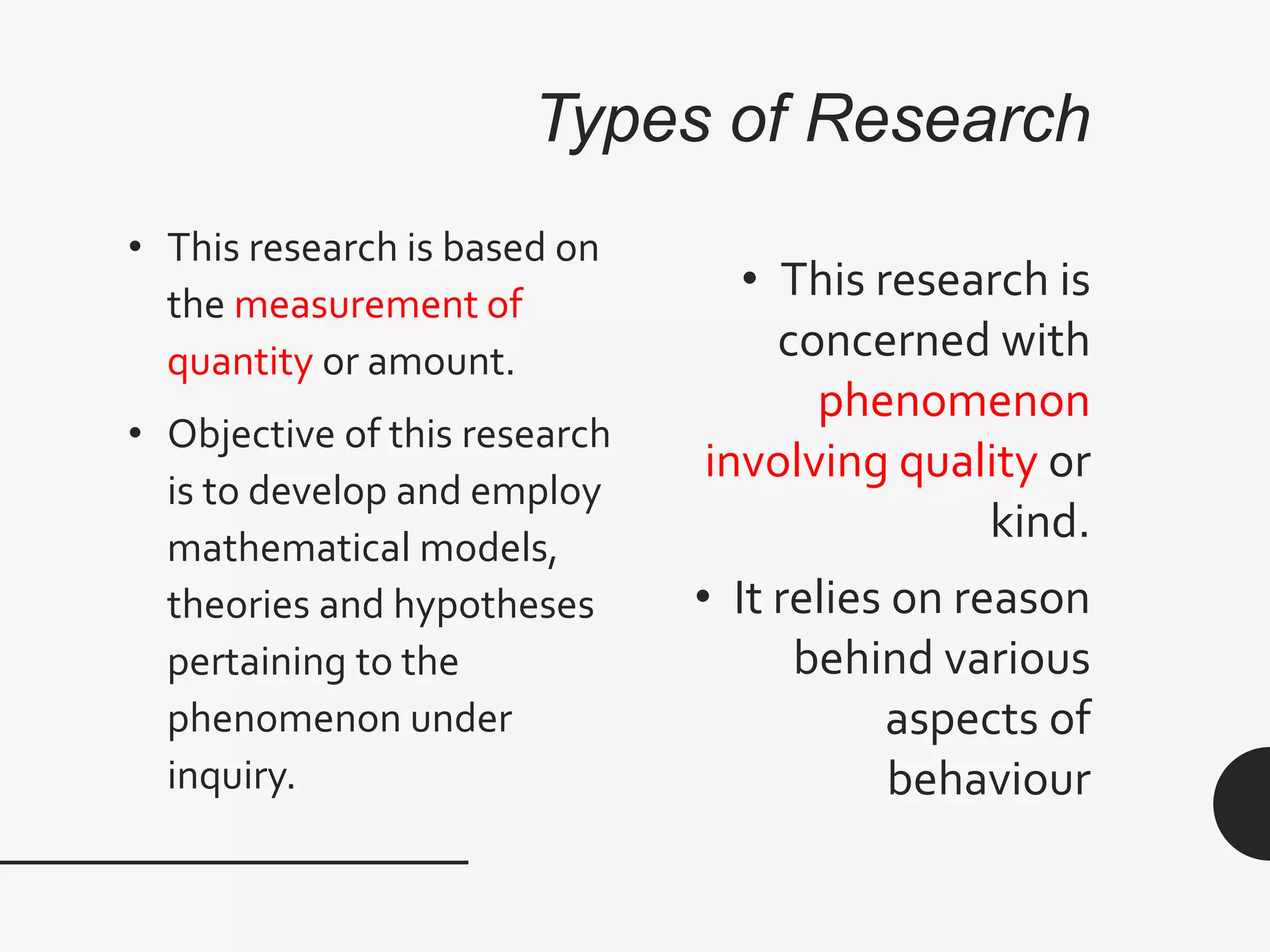 Classifications of Research | PPT