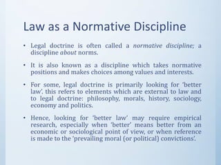 Nature of Legal Doctrine: Axiomatic, Logical and Normative Discipline ...