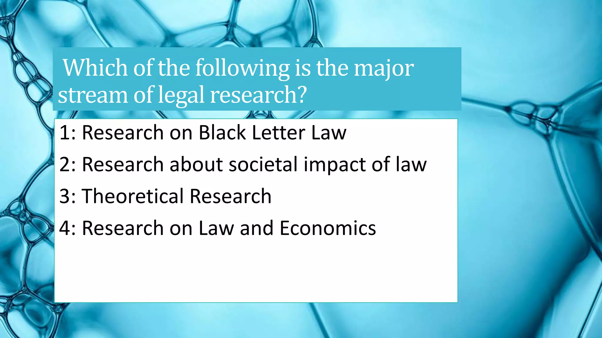 Classification of Legal Research | PPTX