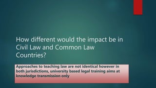 World Without Law Professors: Legal Training | PPTX