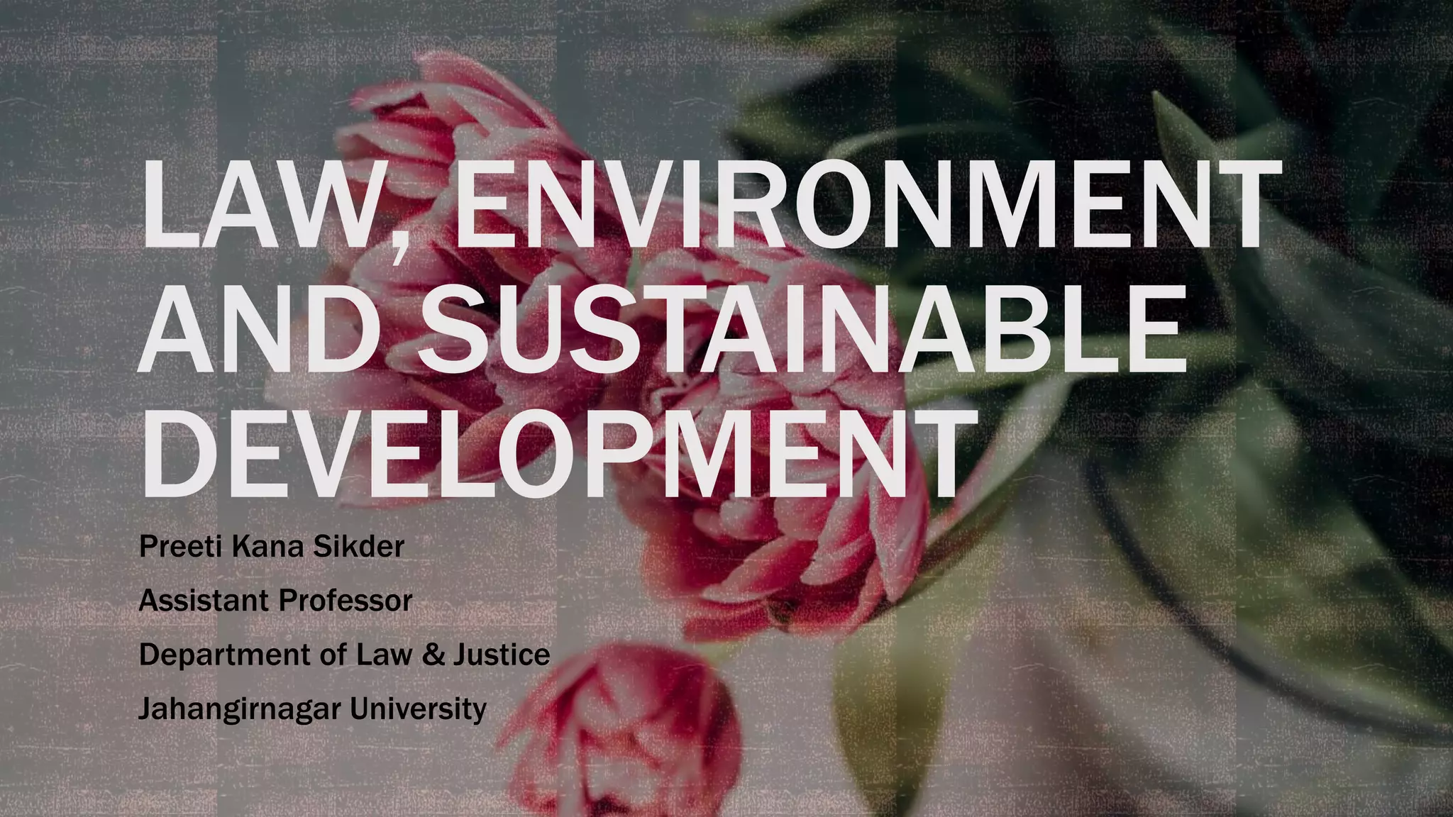Historical Background of Environmental Laws and Development Policies ...