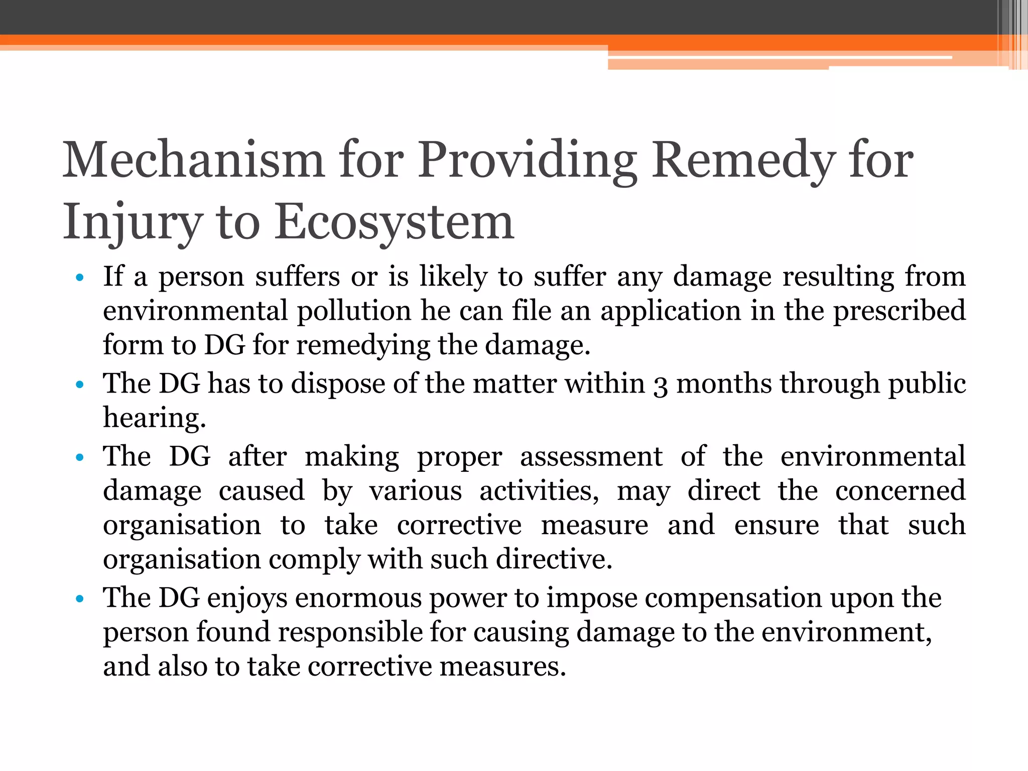 Environmental Rule of Law: Role of Environmental Institutions | PPTX