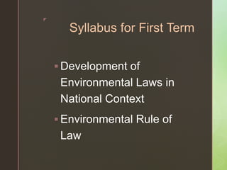 Understanding Environmental Rule of Law | PPTX
