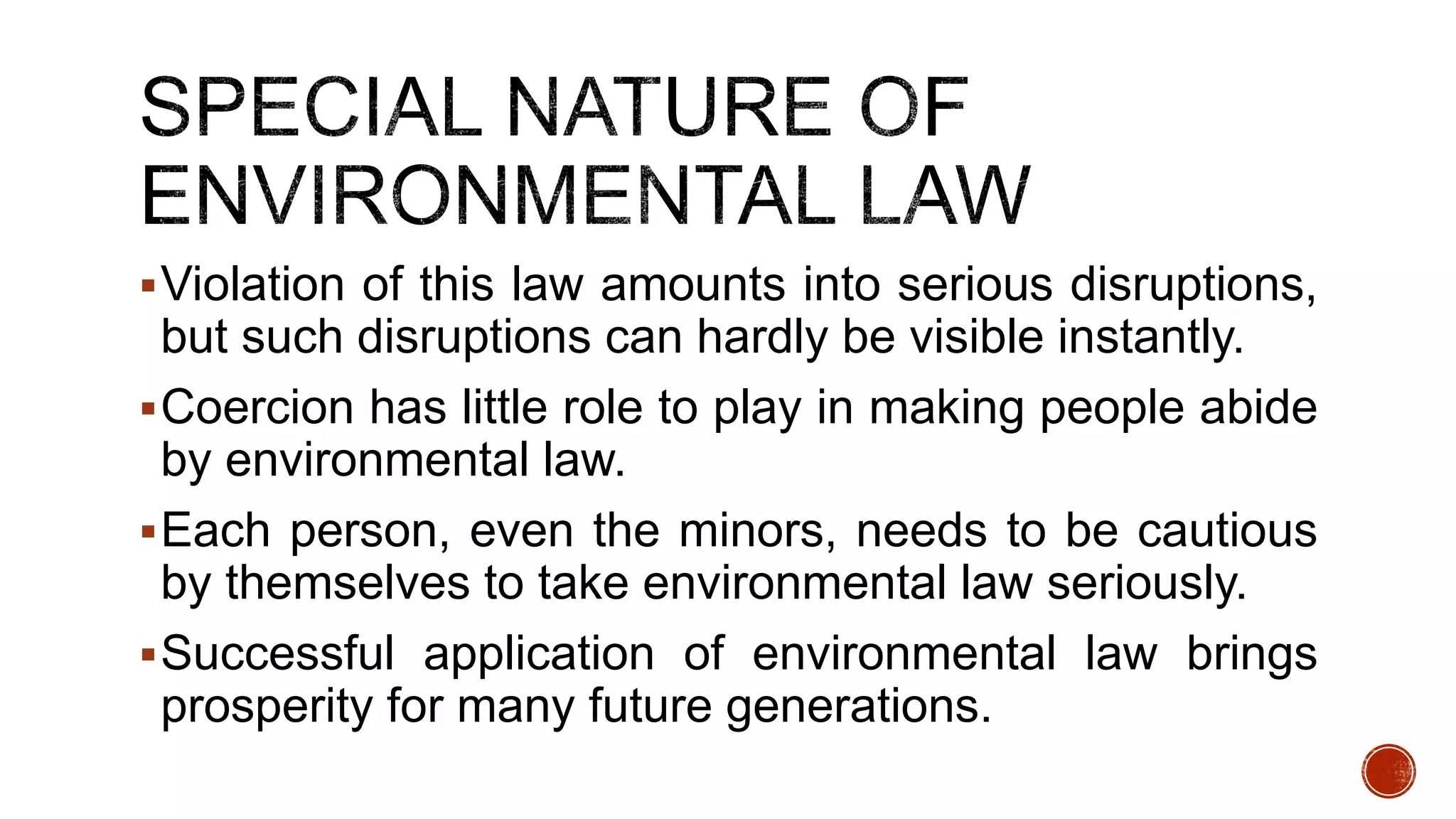 Introduction to Environmental Law | PPTX