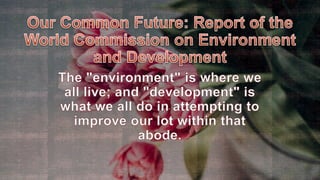 Introduction to Law, Environment and Sustainable Development | PPTX