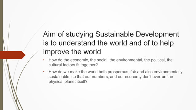Introduction to Sustainable Development | PPTX
