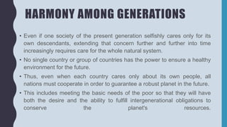 Understanding Sustainable Development: Intergenerational Justice | PPTX