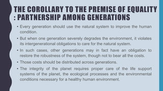 Understanding Sustainable Development: Intergenerational Justice | PPTX