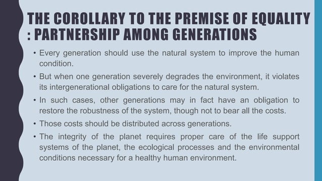 Understanding Sustainable Development: Intergenerational Justice | PPTX