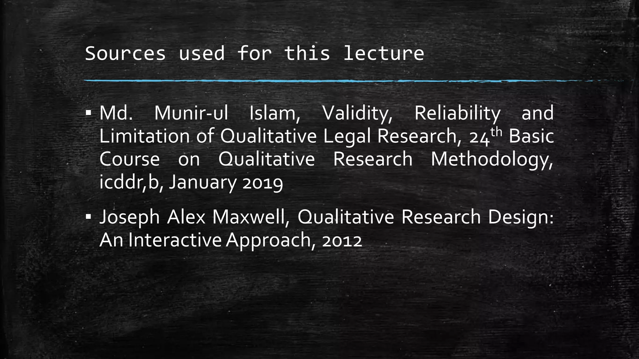 Validity and Reliability in Qualitative Legal Research | PPTX