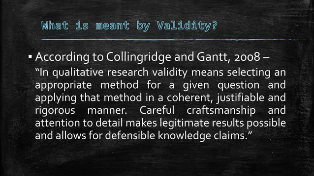 Validity and Reliability in Qualitative Legal Research | PPT