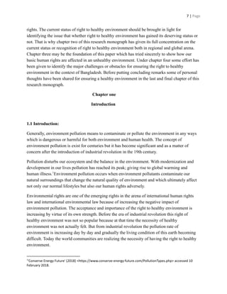 Right to Healthy Environment | PDF