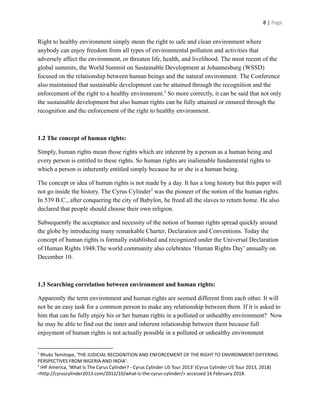 Right to Healthy Environment | PDF