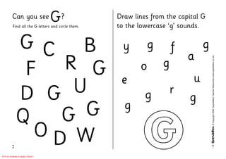 Worksheets G g | PPT