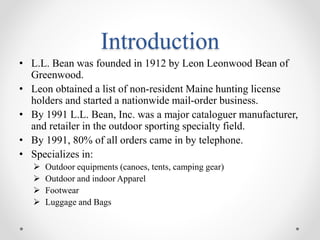 L.L. bean item forecasting and inventory management | PPTX