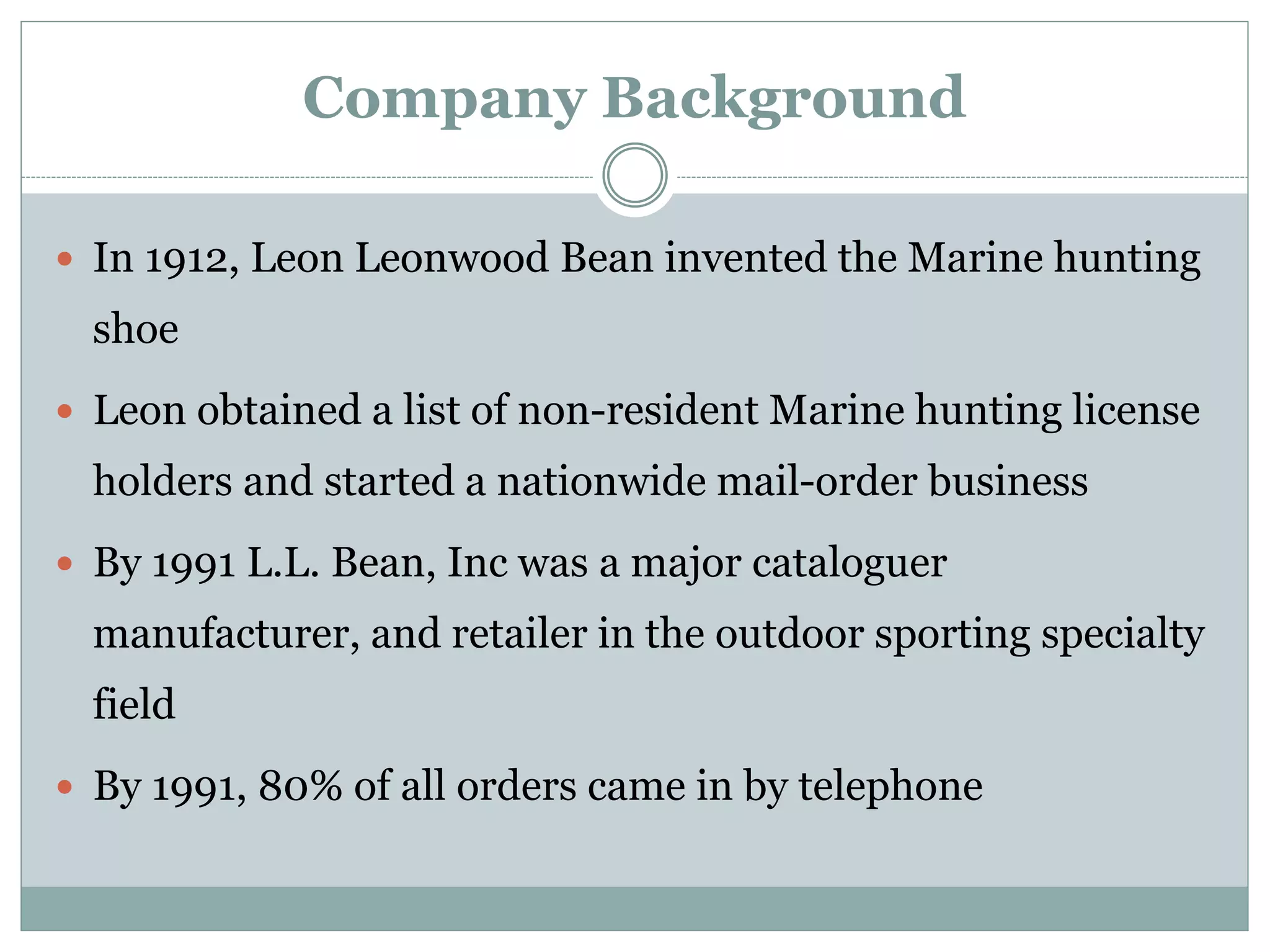 LL Bean Case Study | PPTX