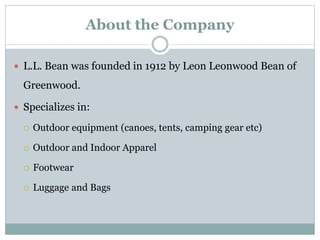 LL Bean Case Study | PPTX