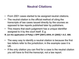 Finding Case Law | PPTX | Internet for Beginners | Internet
