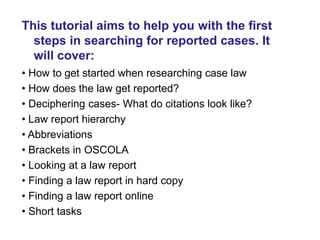 Finding Case Law | PPTX | Internet for Beginners | Internet