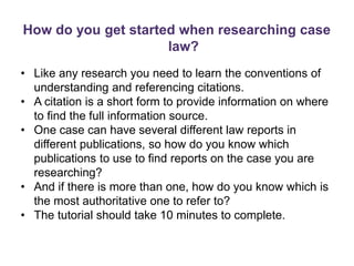 Finding Case Law | PPTX | Internet for Beginners | Internet