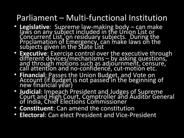 Llb i cloi u ii organs of parliament | PPT