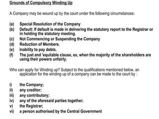 Llb ii cl u 4 winding up and corporate liability | PPT