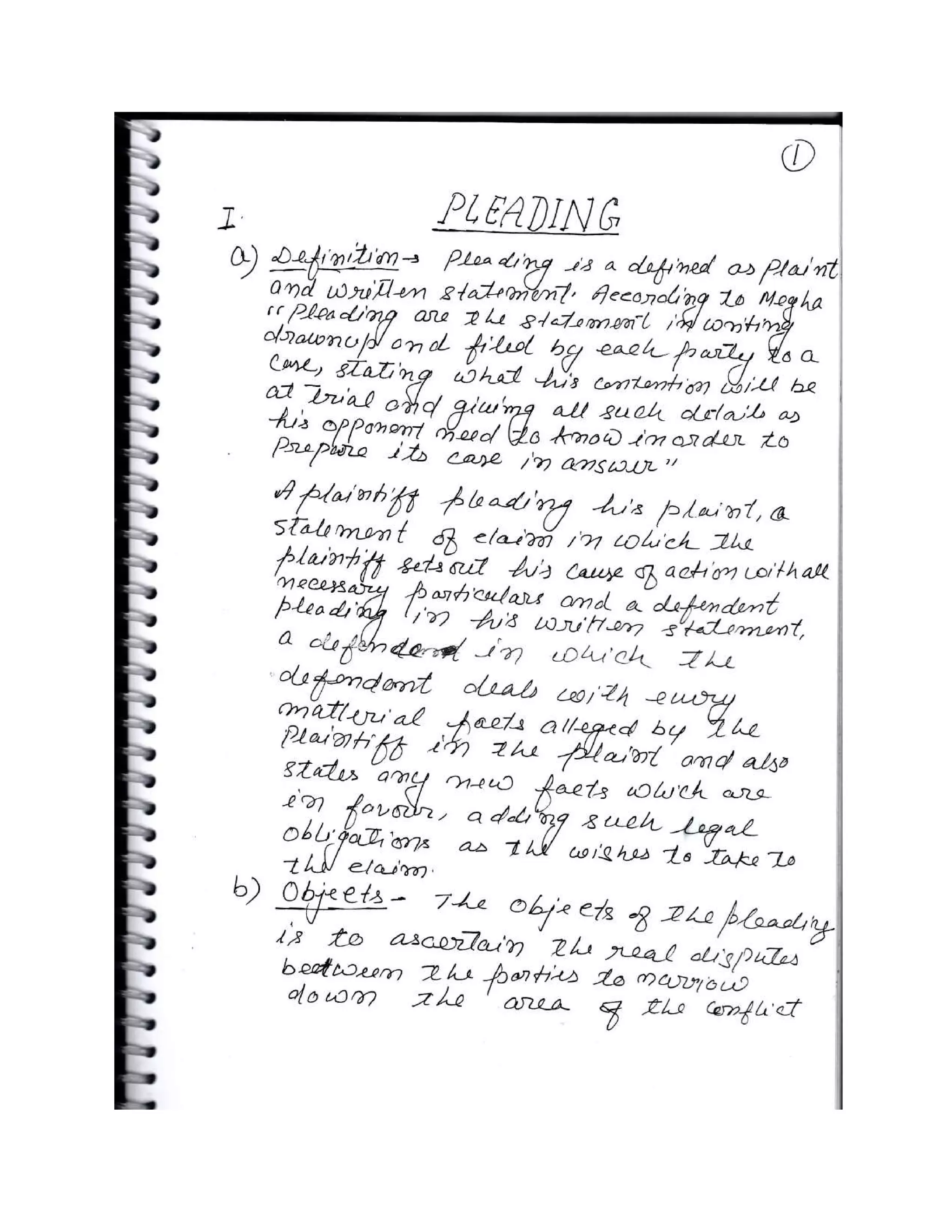 LLB LAW DRAFTING OF PLEADING AND CONVEYANCING PROJECT FILE IN ENGLISH | PDF