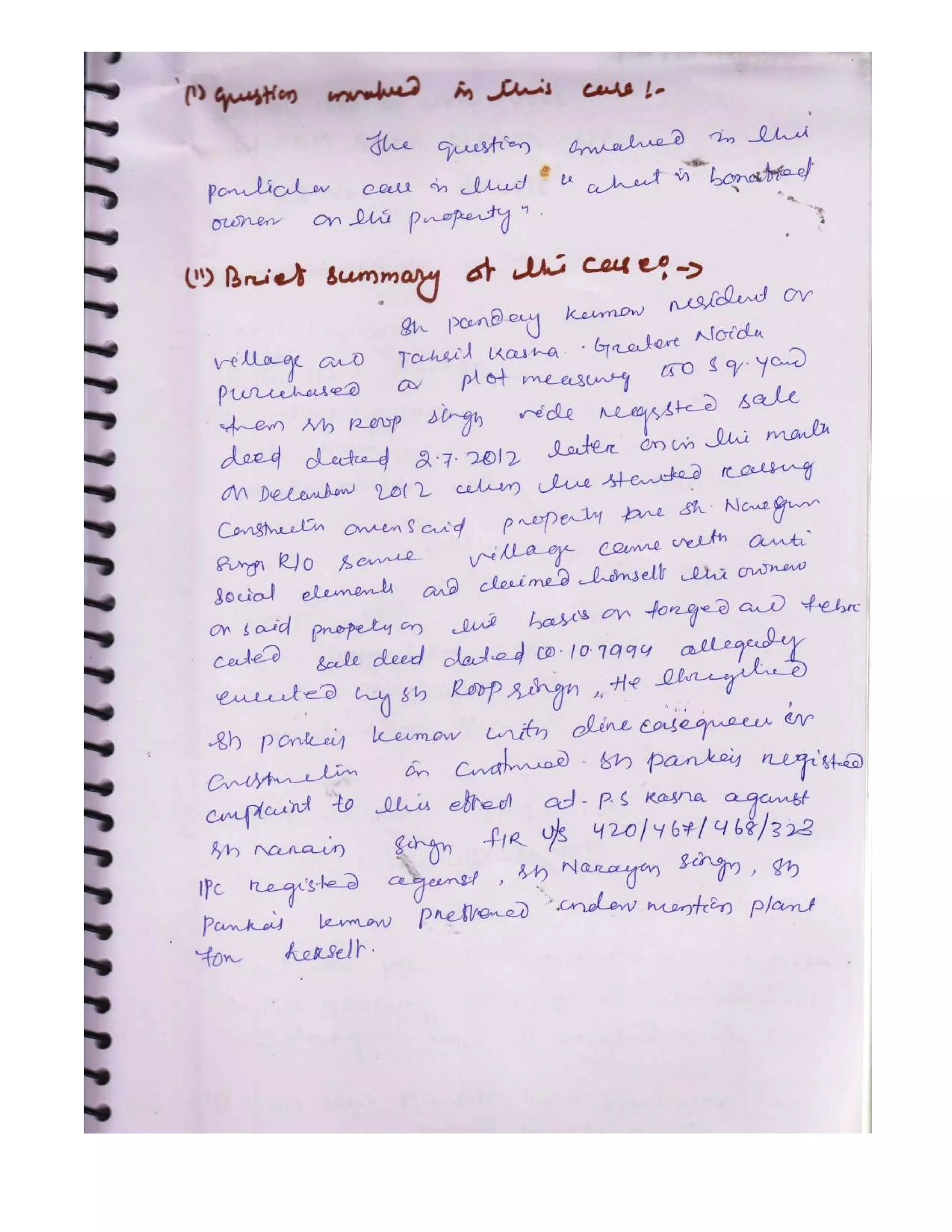 LLB LAW MOOT COURT PROJECT FILE IN ENGLISH | PDF