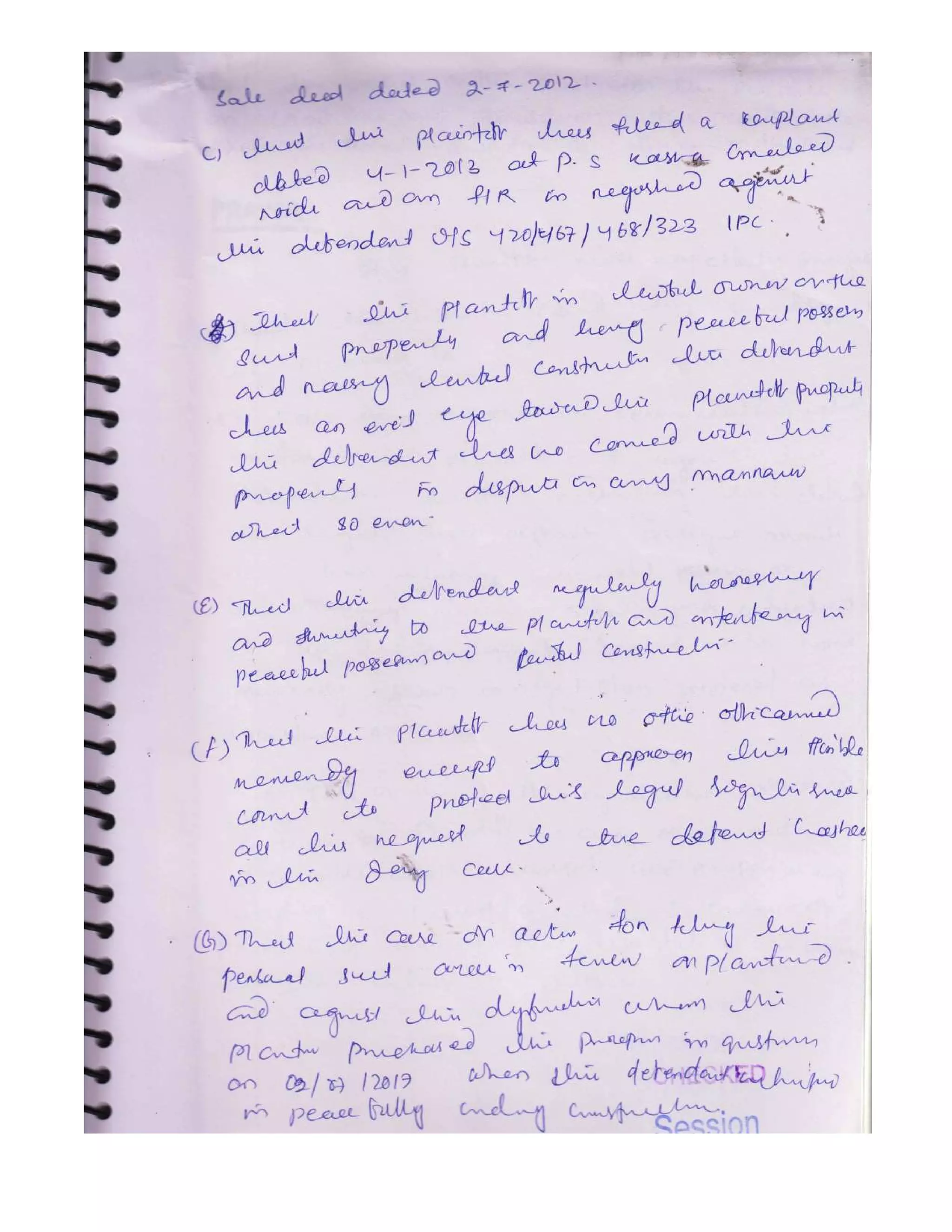 LLB LAW MOOT COURT PROJECT FILE IN ENGLISH | PDF