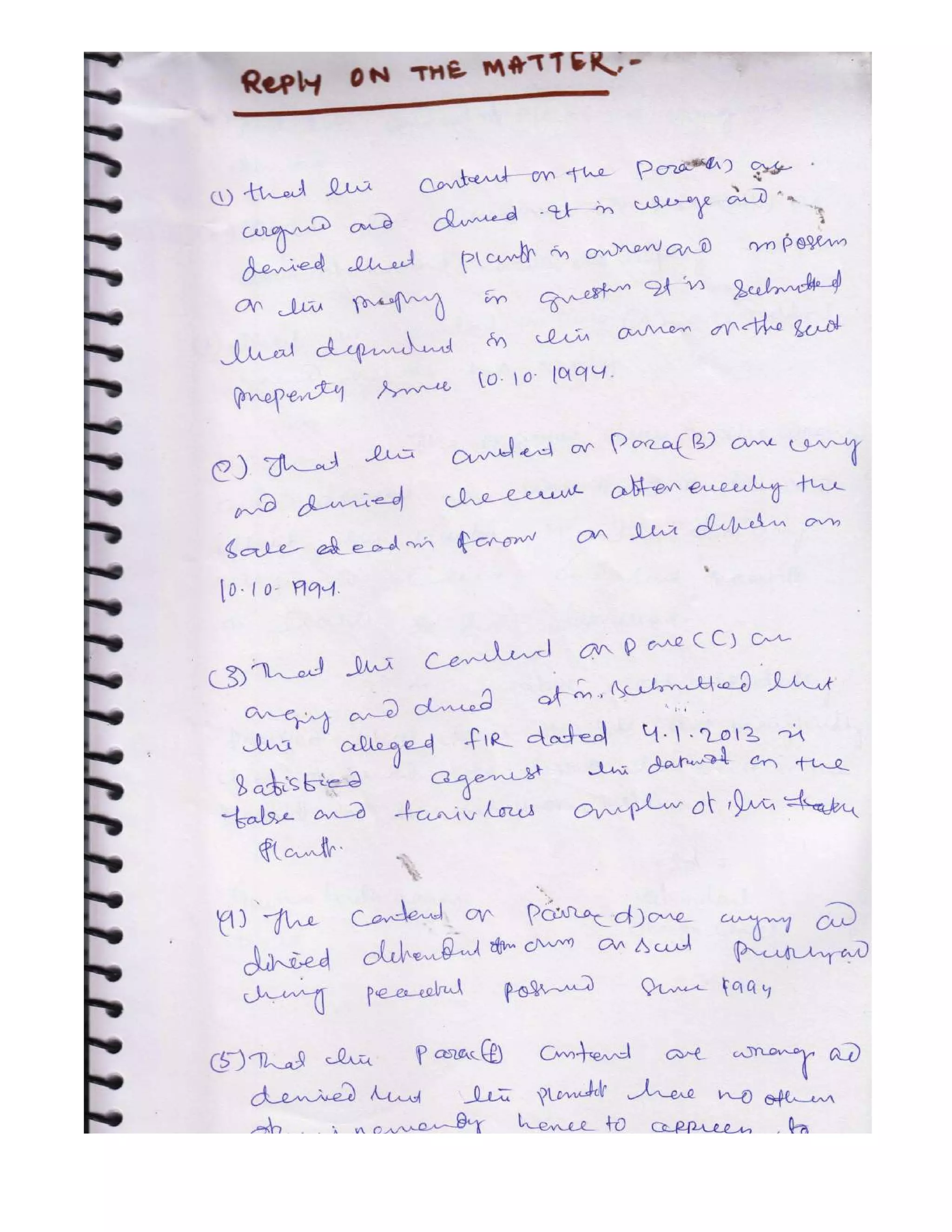 LLB LAW MOOT COURT PROJECT FILE IN ENGLISH | PDF