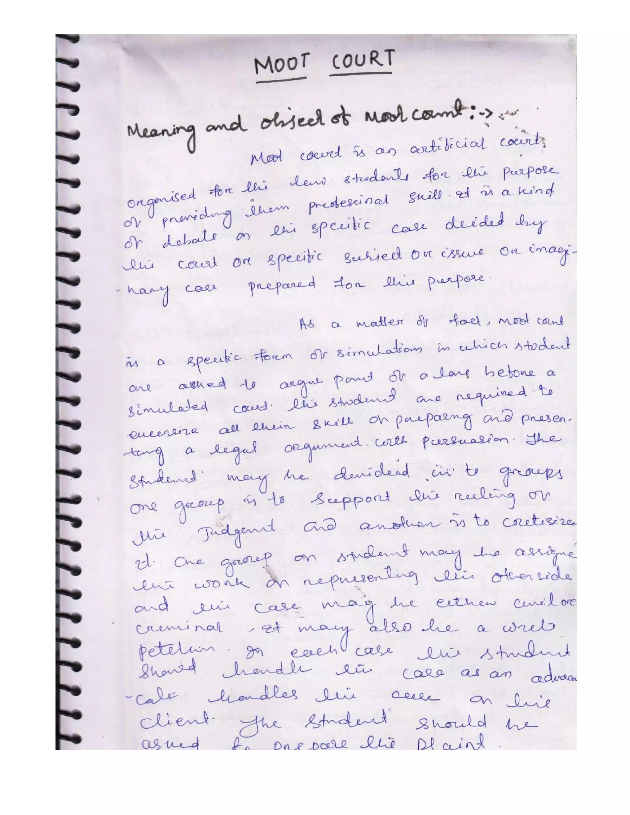 LLB LAW MOOT COURT PROJECT FILE IN ENGLISH | PDF